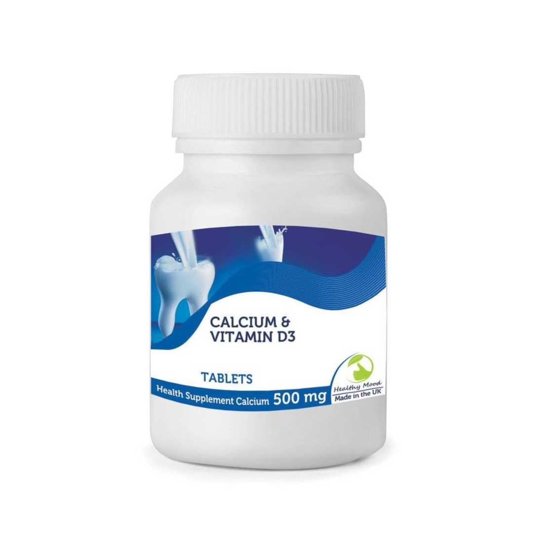 Calcium with Vitamin D3 Tablets 500mg – Healthy Mood